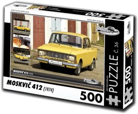 Puzzle retro-auta puzzle č. 36 moskvič 412 (1974) 500 dílků