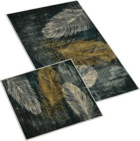 Bellatex 3D tisk  sada - BEZ VÝKROJE Šedá 60x100 cm 60x50 cm (SADA)