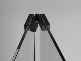 Mexen Exo sprchové dveře skládací 85 cm, transparentní, černé - 816-085-000-70-00