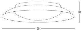 Zambelis 1959 stropní LED svítidlo černá/měď, 28W, 3000K, ø50cm