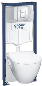 Grohe Solido - Set předstěnové instalace, klozetu a sedátka softclose, tlačítko Skate Cosmopolitan, chrom 39468000