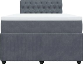 Box spring postel s matrací tmavě šedá 120 x 200 cm samet 3287717