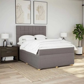 Box spring postel s matrací taupe 140x190 cm textil 3292055