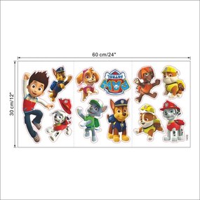 Samolepka na zeď "PAW patrol 2" 30x60 cm