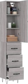 Skříň highboard šedá sonoma 34,5 x 34 x 180 cm kompozitní dřevo 3198887