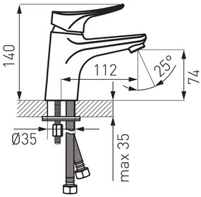 F-Design Brezza, umyvadlová baterie, chrom lesklý, FD1-BRZ-2-11