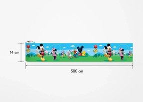 Dětská samolepící bordura na zeď Disney Klubík Mickeyho Mouse | 5 m x 13.8 cm | DWBD8069