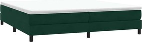 Postel Box Spring bez matrace tmavě zelená 200x210 cm samet 3315846