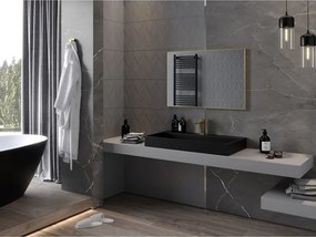 Mexen Loft obdélníkové koupelnové zrcadlo 90 x 60 cm, zlatý rám - 9852-090-060-000-50