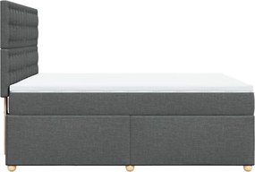 Box spring postel s matrací tmavě šedý 140 x 190 cm textil 3293590