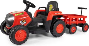 Elektrický traktor s přívěsem Rolly červený