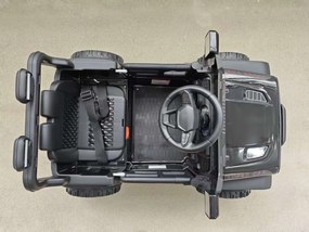 AIYAPLAY elektrické dětské auto 12V, elektrický dětský bugina, 2-4 km/h, 2 motory, dálkové ovládání, lithium baterie, černá