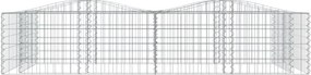 Klenutý gabion vyvýšený záhon 200x100x50 cm pozinkované železo 153550