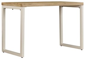 vidaXL Jídelní stůl 115 x 55 x 76 cm masivní mangovník a ocel