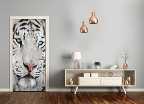 Samolepící fototapeta na dveře Bílý tygr 95x205 cm