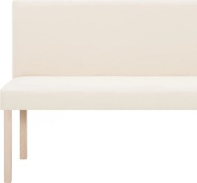 Lavice 139,5 cm krémová polyester 281337