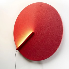 Zava Meridium, designové nástěnné svítidlo s pohyblivým světelným zdrojem, červená Ecomalta 1x3W 3000K, prům. 50cm