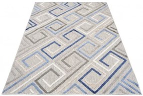 Moderní kusový koberec AVENTURA EC95A šedý modrý Rozměr: 80x150 cm