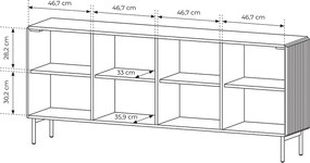 MUTI k | komoda 195 4D | 195,2 cm | kašmír