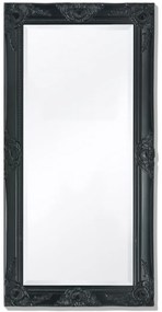 Nástěnné zrcadlo barokní styl 100 x 50 cm černé 243682
