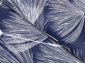 Biante Bavlněný povlak na polštář Sandra SA-414 Bílé abstraktní chmíří na modrém 45 x 45 cm