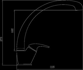 Novaservis Metalia 57 Dřezová baterie, chrom, 57014,0