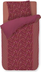 Pip Studio povlečení z broušeného kepru (Twillu ) Flora Bangalore - tmavě růžové ve dvou rozměrech (Hřejivé povlečení z broušeného kepru ( Brushed)
