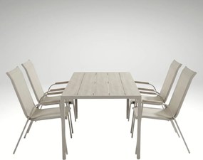Vikio Zahradní jídelní set 150x90 pro 4 osoby bežová AZS156BE-4