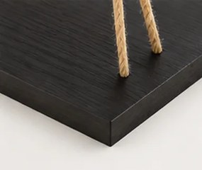 dekorace na zeď, sada 2 ks, dřevo, 46x35x10 cm, černá, Dekorino DZ20260003