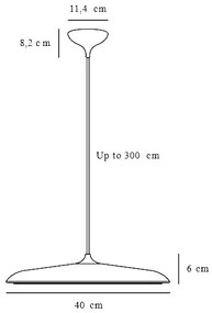 Nordlux 2420223003 Artist 40, moderní černé závěsné svítidlo LED 24W, 3000K, průměr 40cm