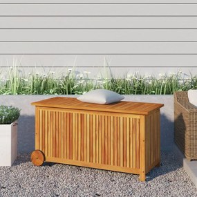 Petromila Zahradní úložný box s kolečky 113 x 50 x 58 cm masivní akácie