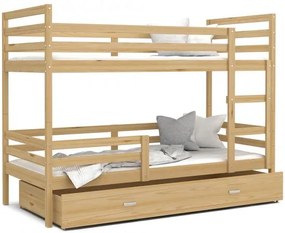 DOBRESNY Dětská patrová postel JACEK 190x80 cm BOROVICE