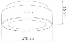 LED svítidlo Jojo, 1x LED 0,6w 3000-6000k, w, RGB, ovladač