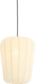 Bílé závěsné svítidlo s textilním stínidlem ø 10 cm Bibury – Light &amp; Living