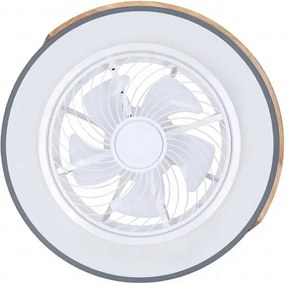 Brilagi - LED Stmív. svítidlo s ventilátorem LED/38W/230V 50 cm šedá/dub + DO