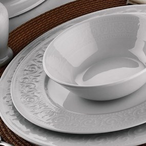 Porcelánová sada 53 ks talířů Porcelain bílá