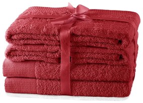 Set ručníků AmeliaHome Amary červené