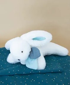 Doudou Dárková sada - Plyšový králíček s tmavě modrou bambulkou 25 cm