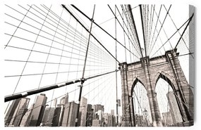 Obraz Brooklynský Most, New York Nedostatek Nedostatek Přírodní plátno 40x30