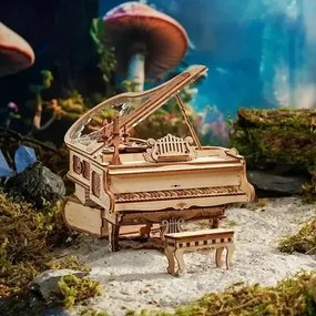 RoboTime 3D dřevěné mechanické puzzle Kouzelné piáno / od 14 let / 223
