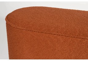 Lavice z textilie bouclé v cihlové barvě Marcos – White Label
