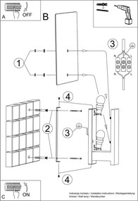 Nástěnné svítidlo v přírodní barvě Parola – Sollux