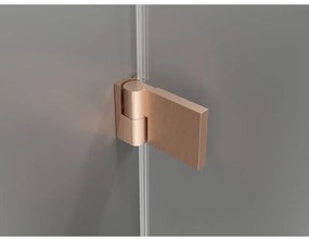 Mexen Lunar-B Duo výklopný sprchový kout 100 x 70 cm, čiré sklo, měděná matná, 832-100L-070P-65-00