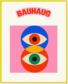Zarámovaný digitální tisk Bauhaus Pink Eye