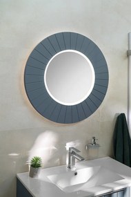 Sapho Sapho, LUMIRO STRIP kulaté zrcadlo s LED osvětlením v rámu, průměr 90cm, agila, LR950-4343S
