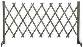 Zahradní trelážový plot šedý 150 x 80 cm masivní jedle 314827
