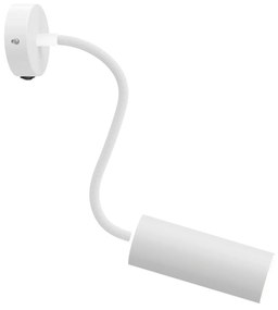 creative cables Fermaluce Flex 30 bodové svítidlo se stínidlem tub-E14, mini baldachýn s vypínačem Barva: Matná bílá