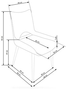 Židle K369 temný popel Halmar