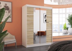 Šatní skříň s posuvnými dveřmi Nordic - 150 cm Barva: Choco