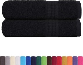 Ručníky do sprchy FROGN 2 ks černé 70 x 140 cm 360 g/m² 136953